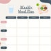 Weekly Meal Plan Canva Template Editable Canva Weekly Meal Plan Digital ...
