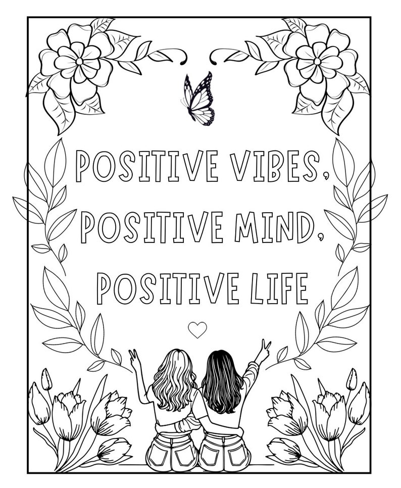 Positive Affirmations Coloring Book; Mental Health Coloring Book ...