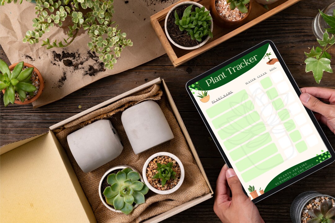 Plant Tracker; Plant Care; Editable Canva Plant Tracker Template; Plant ...