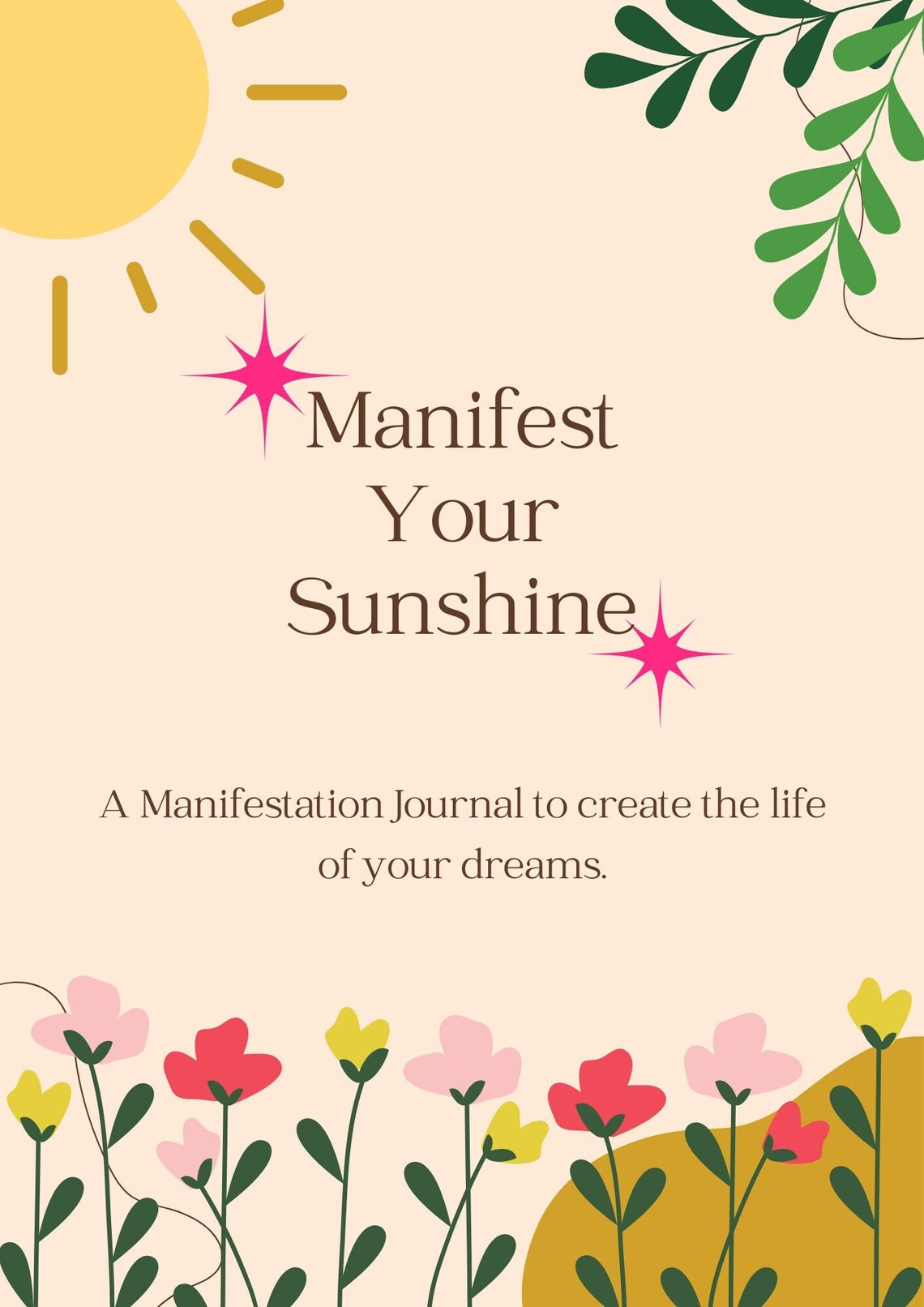 Manifest Your Sunshine: an Editable Manifestation Ejournal Canva ...