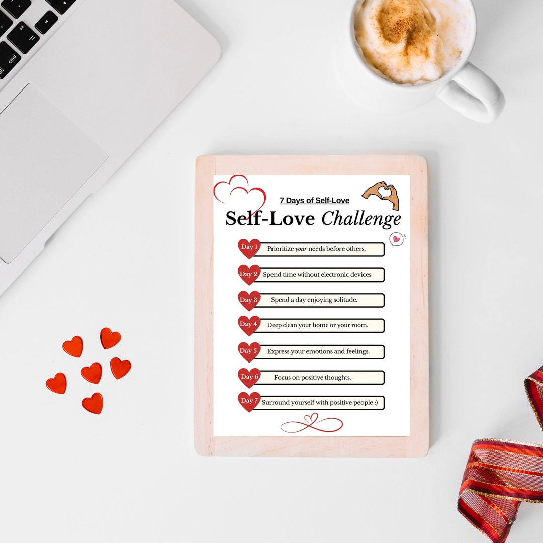 7-day Self-love Challenge; Editable Digital Self Love Challenge; Self ...