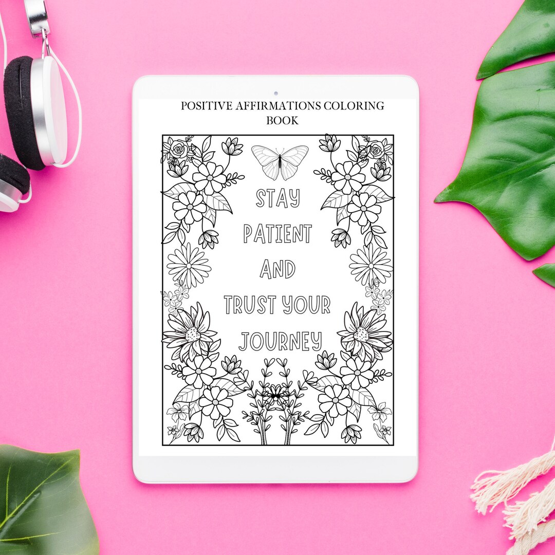 Positive Affirmations Coloring Book; Mental Health Coloring Book ...