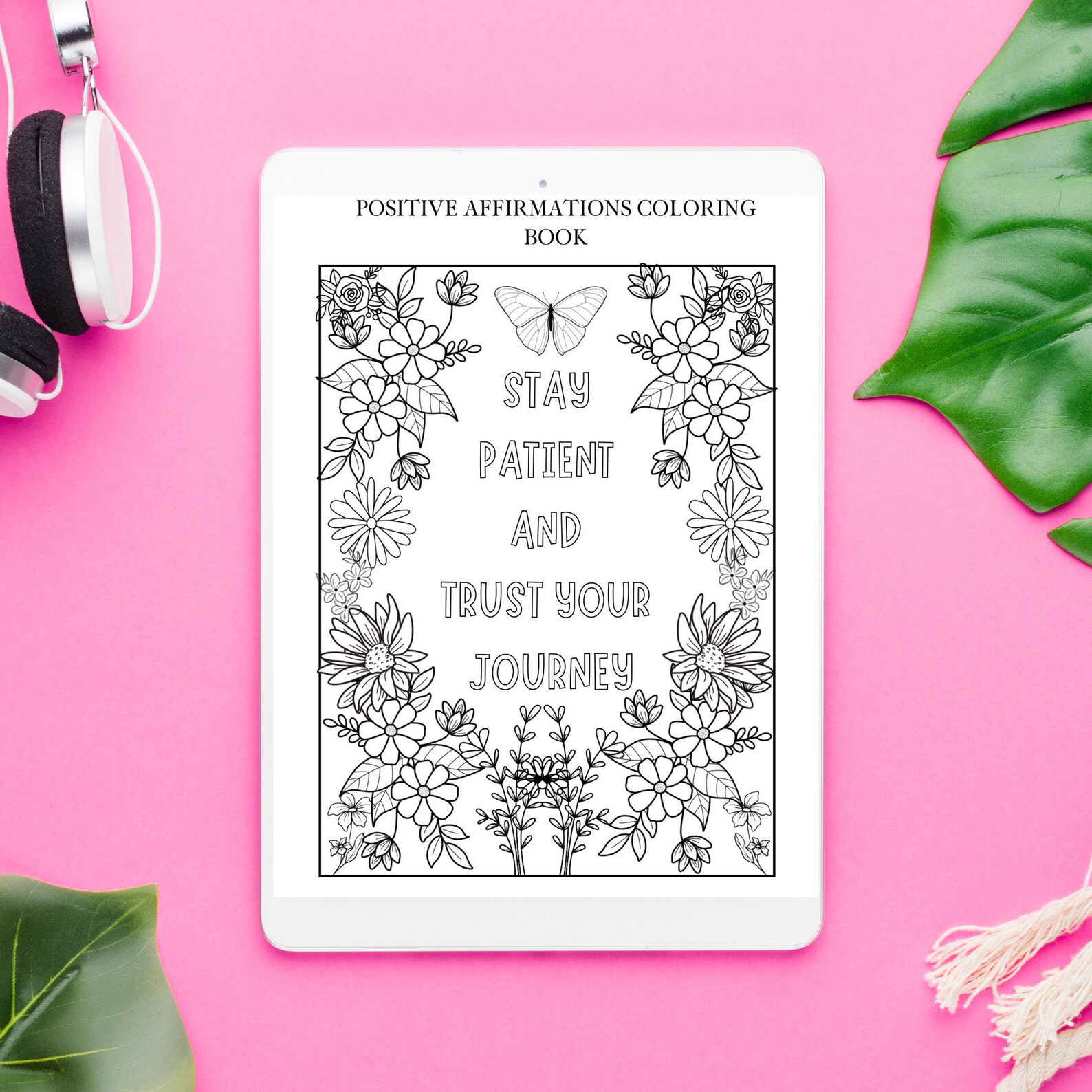 Positive Affirmations Coloring Book; Mental Health Coloring Book ...
