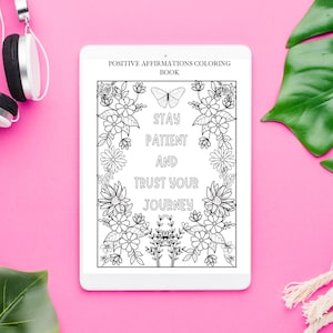Positive Affirmations Coloring Book; Mental Health Coloring Book ...