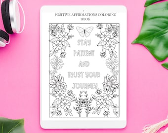 Self Care Affirmations Coloring Book - Etsy