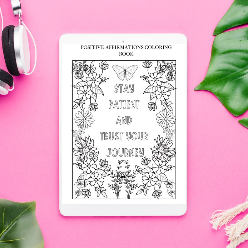 Positive Affirmations Coloring Book; Mental Health Coloring Book ...