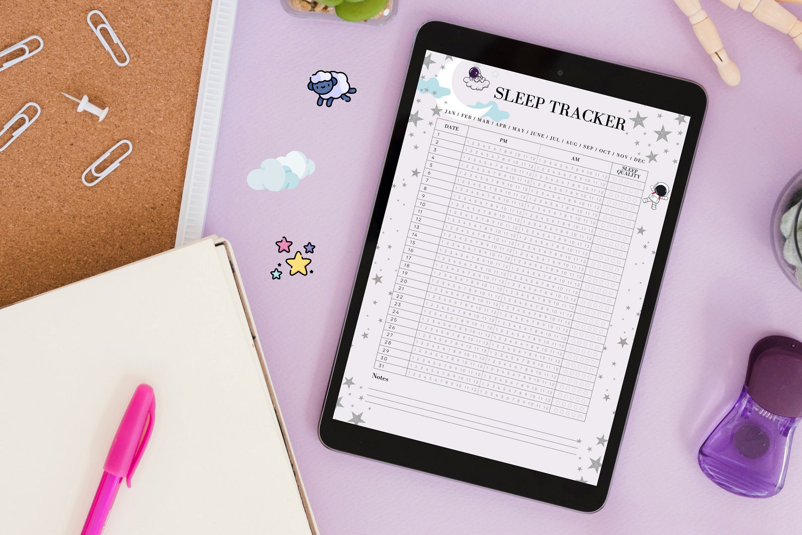 Sleep Chart Tracker Editable Canva Template Sleep Planner Sleep Log ...