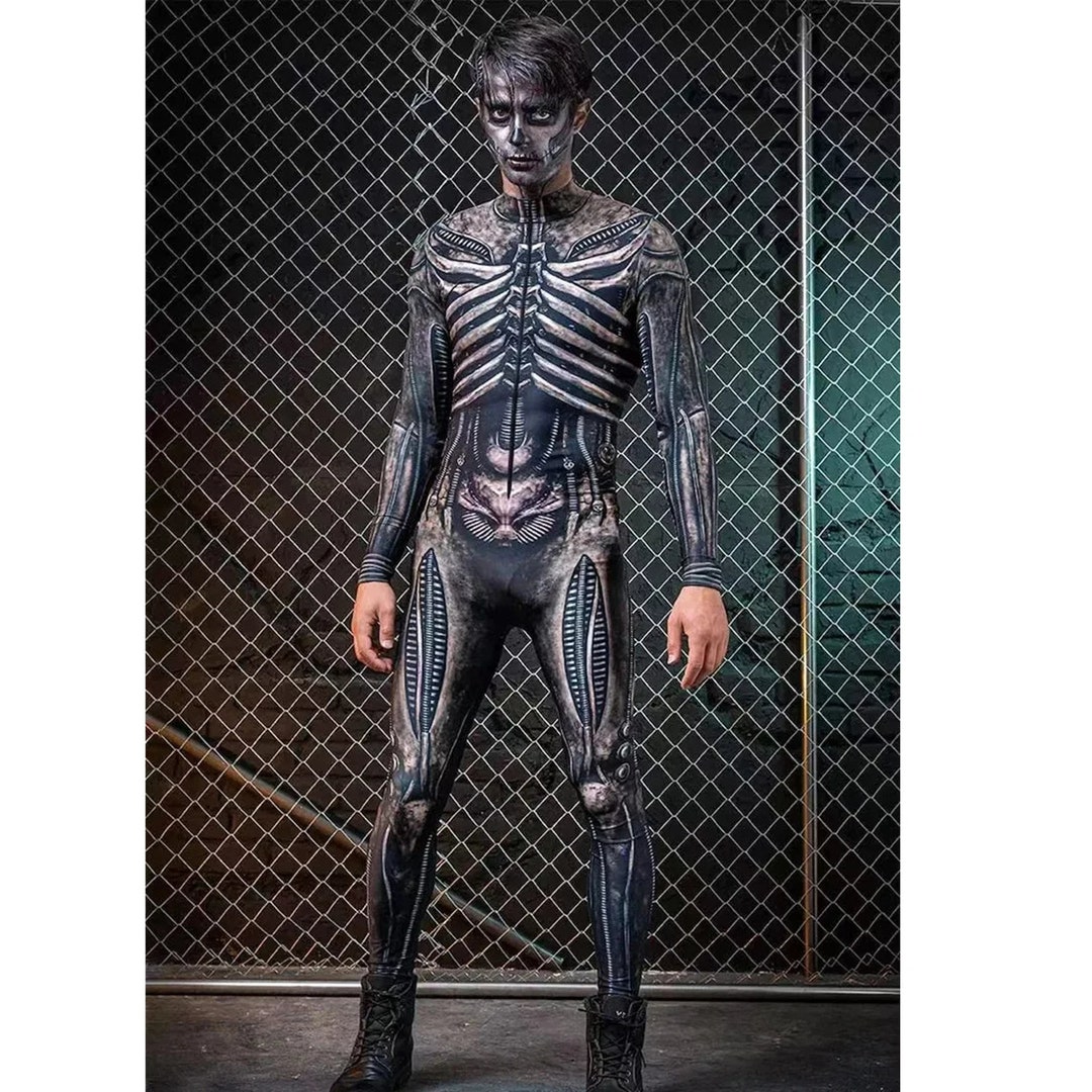 Skeleton Costume, Skeleton Costume Men, Halloween Costume Men, Mens ...