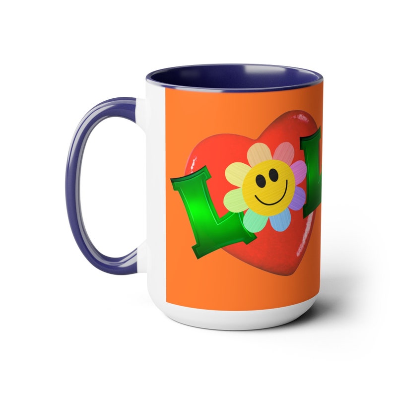Emoticon Mug LOL Mug Heart Love Mug Love You Fun Love Mug Friend ...