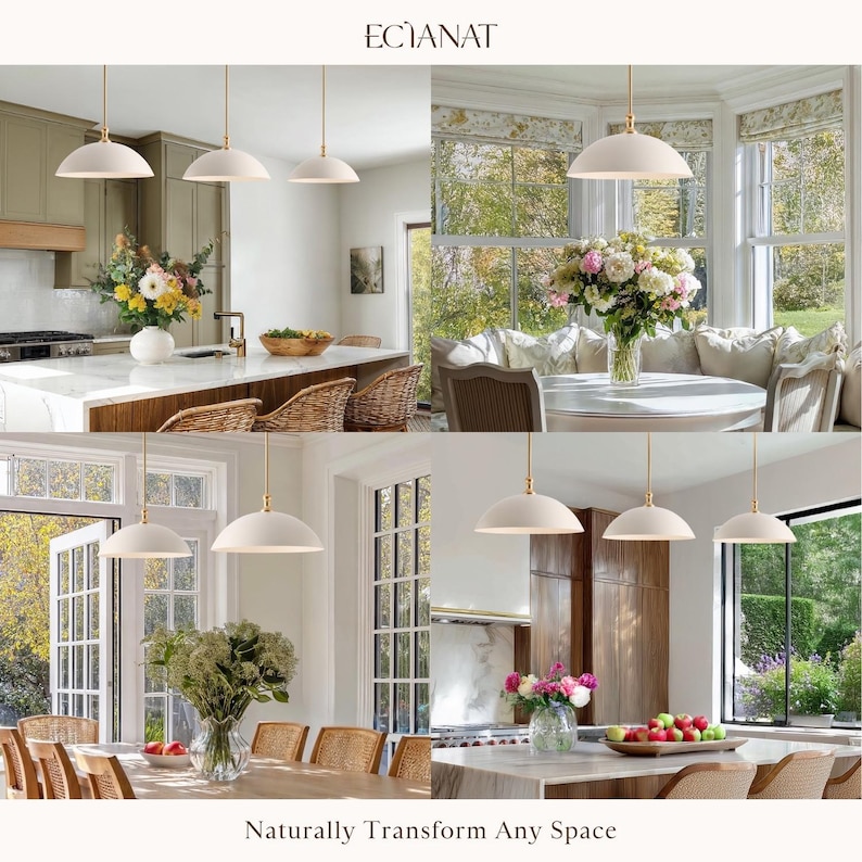 Modern Elizabeth Dome Pendant Light: Stylish Illumination for Home, Kitchen, Bedroom & Entryway ...