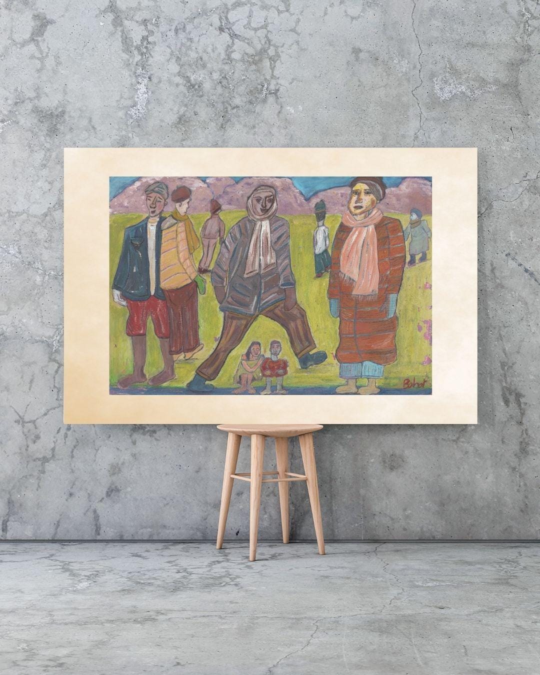 Group of Friends Abstract Art | Friendship Expressionist Painting ...