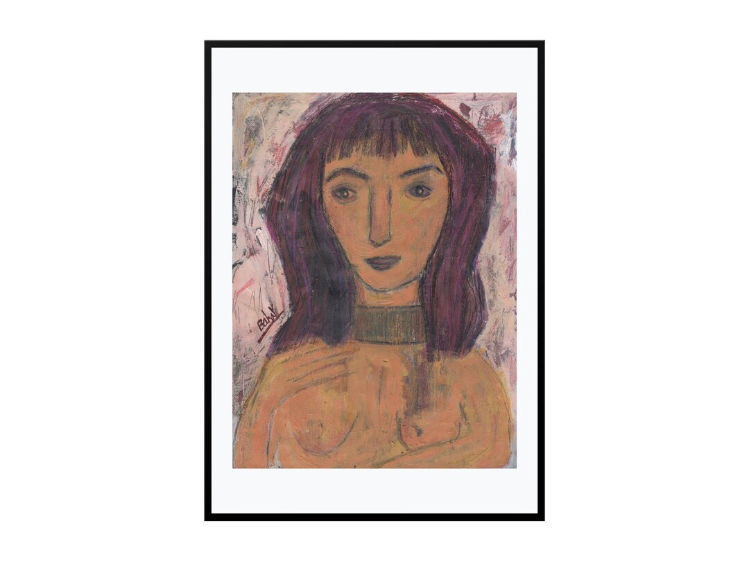 Abstract Female Art | Woman Figure Print | Mid Century Painting ...