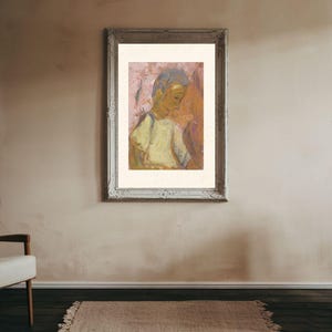 Sad Man Abstract Painting | Sorrow Figurative Print | Trapped ...