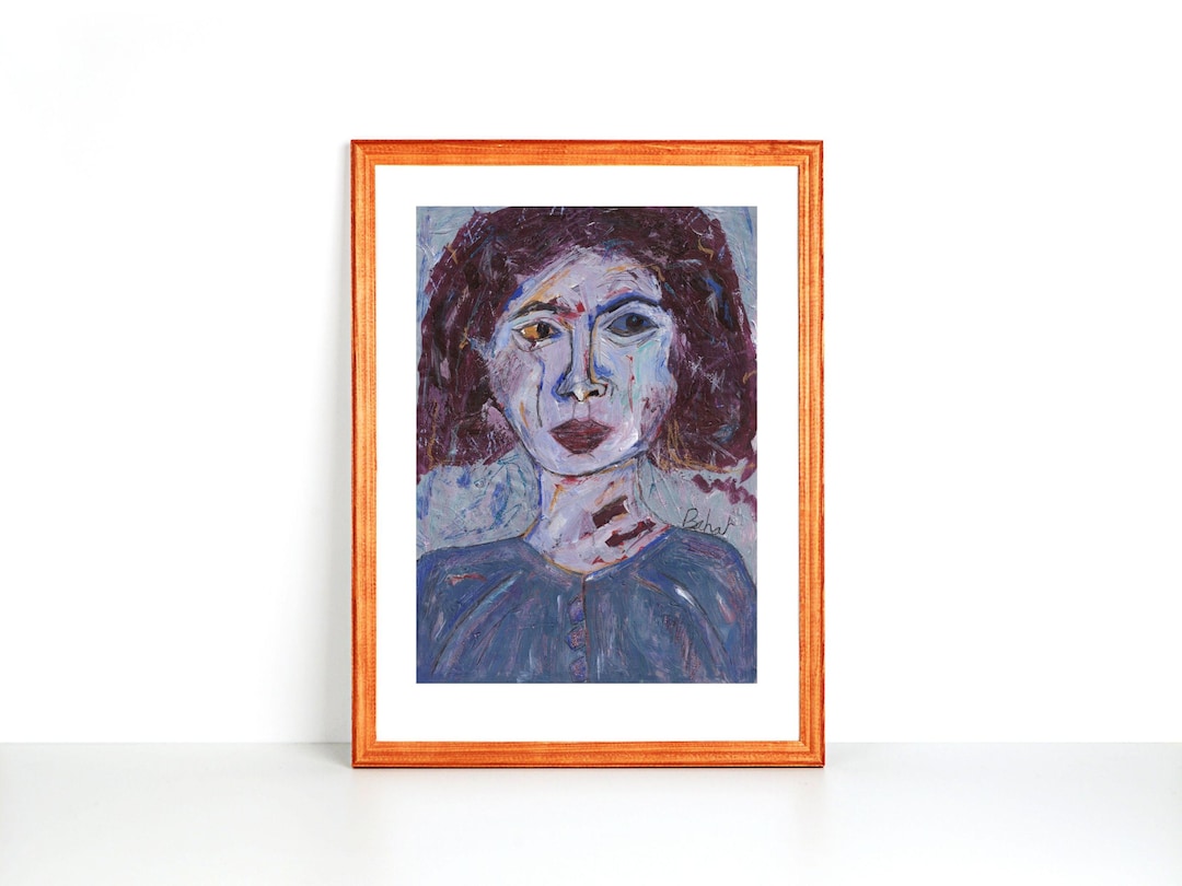 Young Woman Abstract Expressionism Art | Calm Girl Portrait | Damaged ...