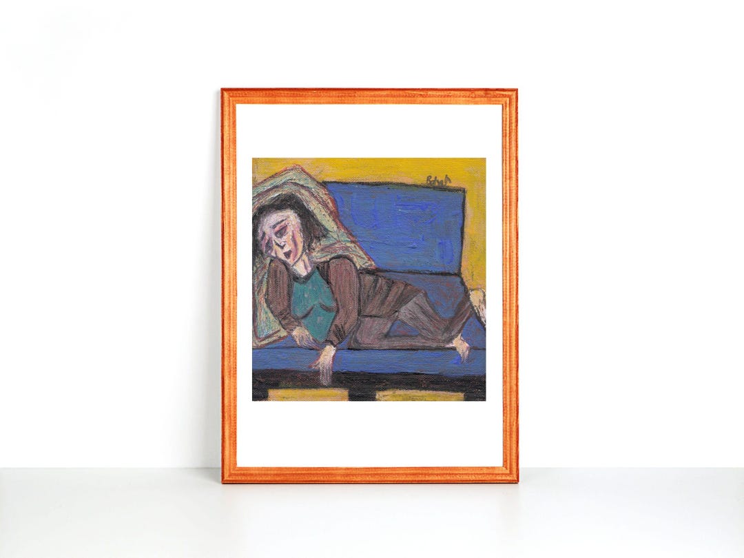 Expressive Portrait of a Sad Girl | Abstract Expressionism Poster ...
