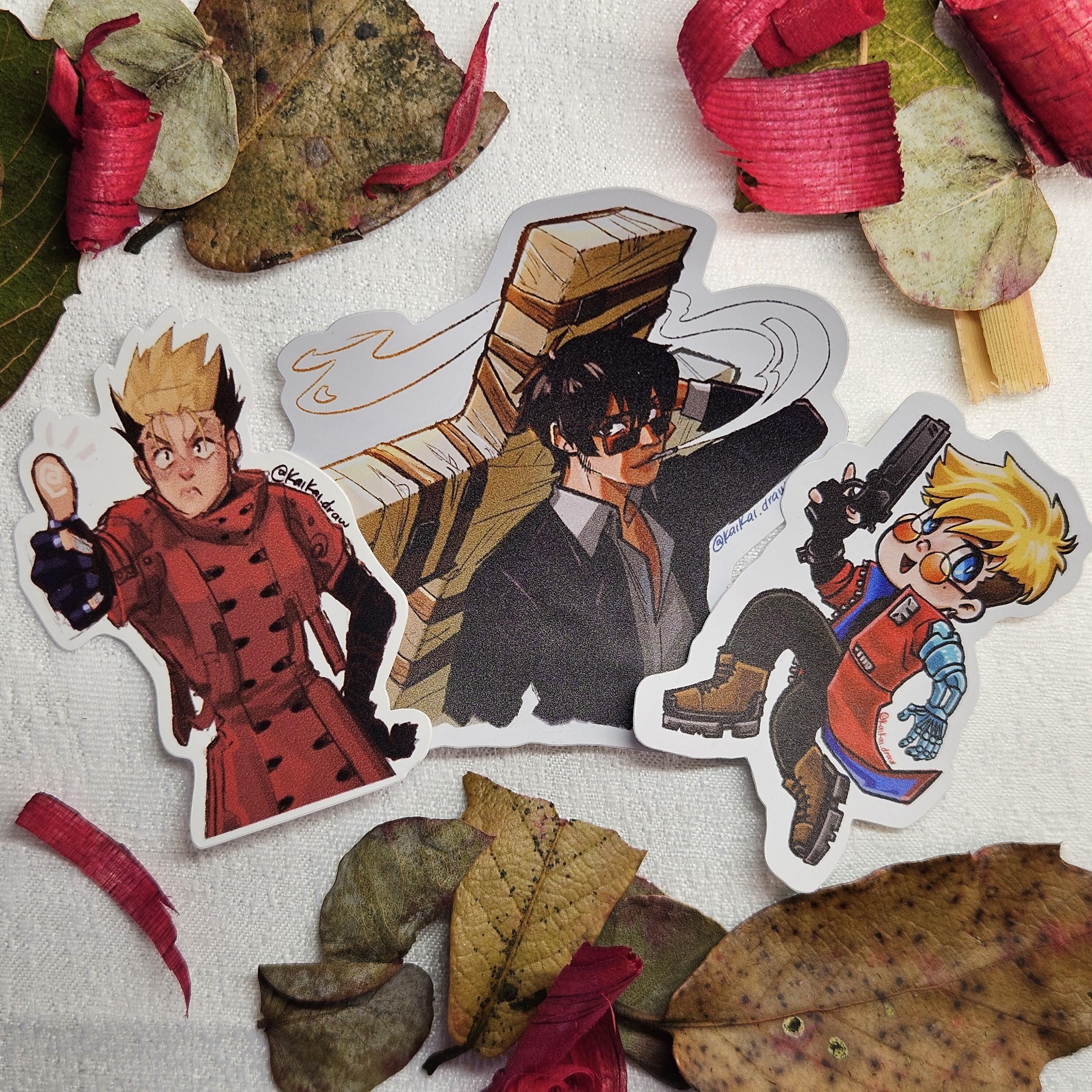 Sticker Trigun Vash the Stampede Nicholas D. Wolfwood Trigun Maximum ...
