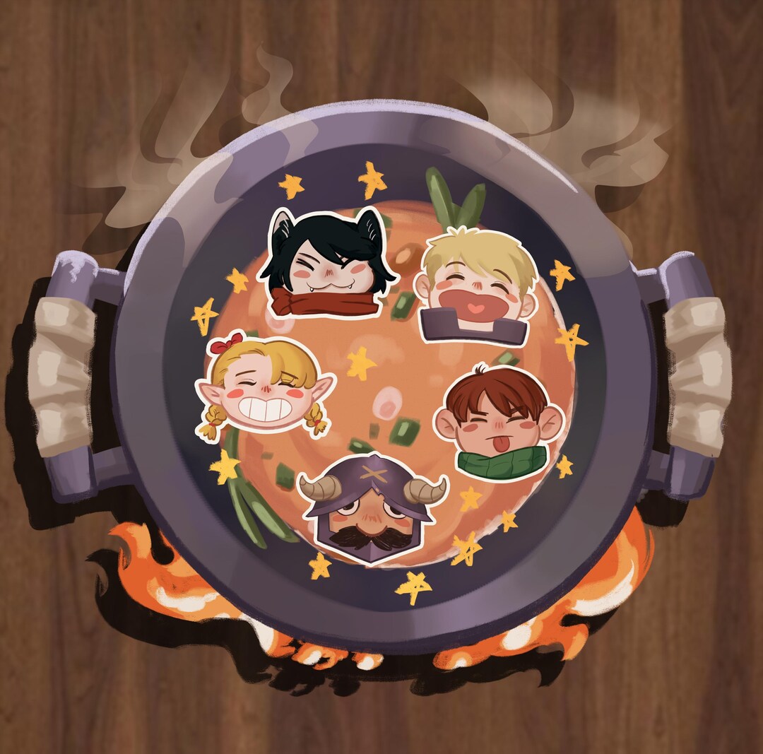 Dungeon Meshi Acrylic Shaker Keychain Double Sided Delicious in Dungeon ...