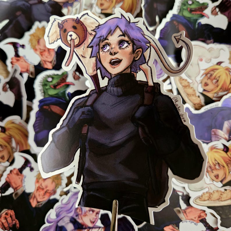 Dorohedoro Stickers - Caiman, Nikaido, Shin, Noi, Ebisu Waterproof ...