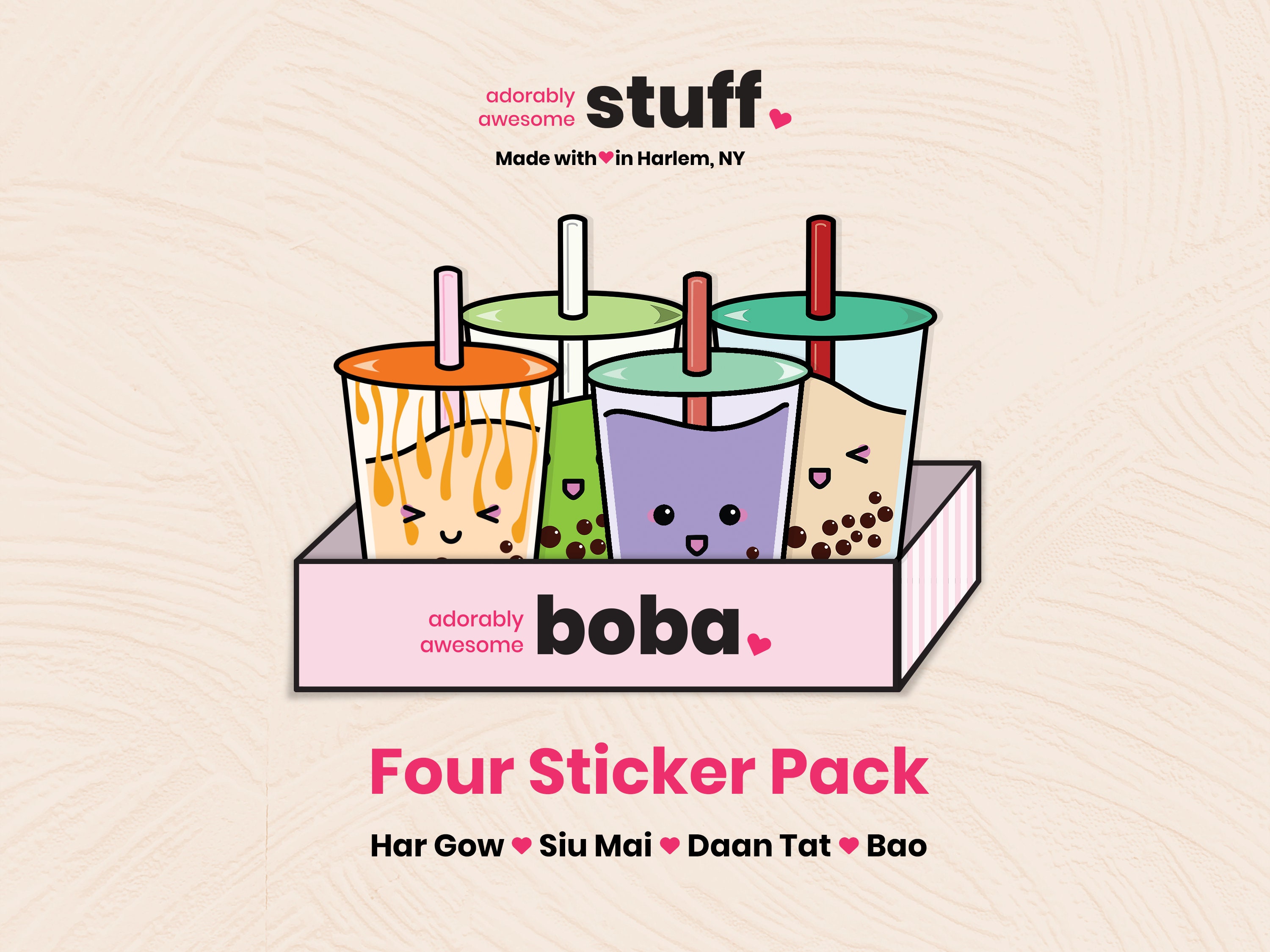 Vinyl Boba Bubble Tea Sticker Pack Journal Planners Scrapbook ...