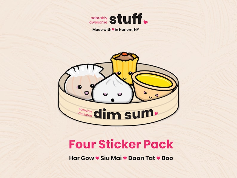 Vinyl Dim Sum Sticker Pack | Journal | Planners | Scrapbook ...