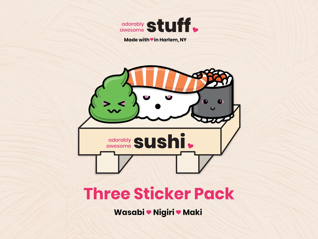Vinyl Sushi Sticker Pack | | Journal | Planners | Scrapbook ...