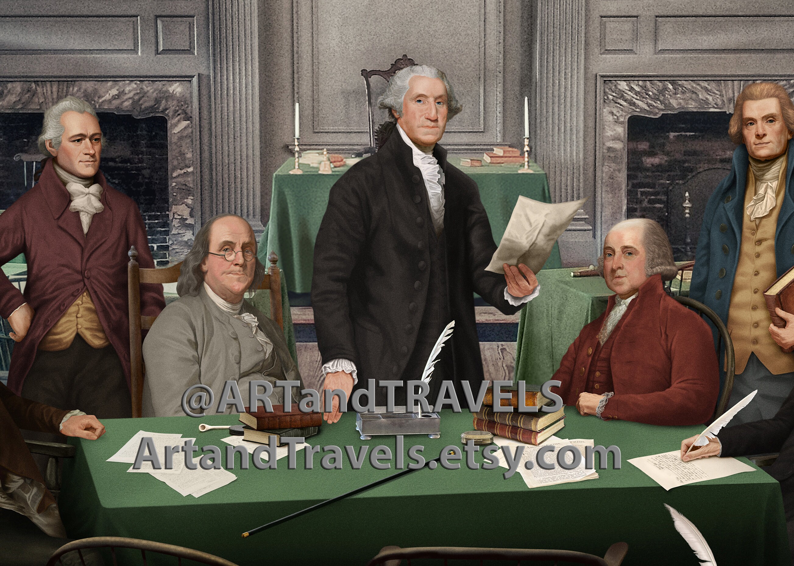 Founding Fathers Group Portrait FRAMED Fine Art Print, Wall Art - Etsy