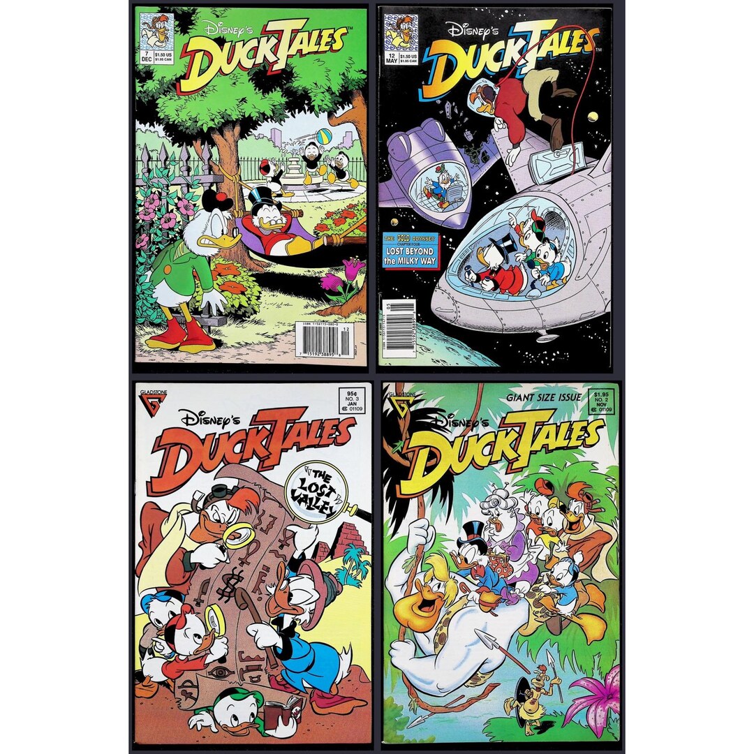 Disney Ducktales Gladstone Comic 4x Lot Issue 2 3 7 12 Giant Size Issue ...