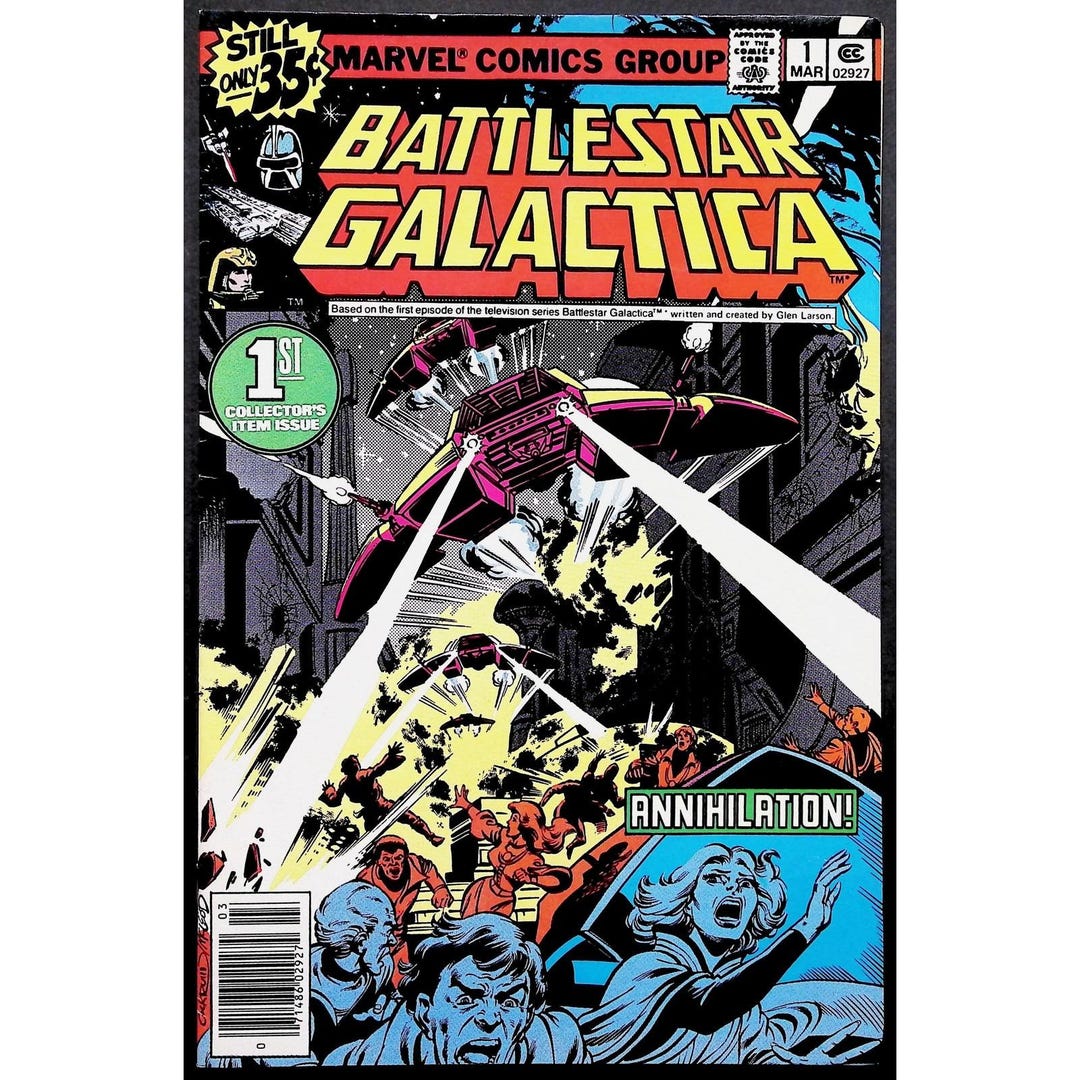 Vintage Marvel Battlestar Galactica Comic Book #1 1979 1st Issue Sci-fi ...