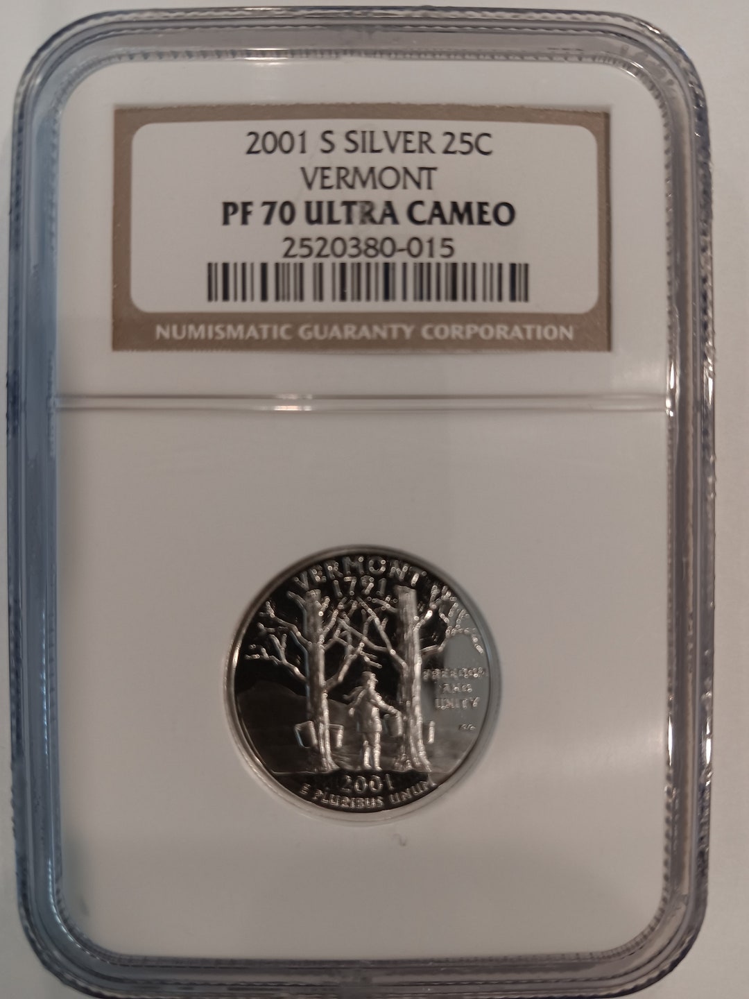 2001-S Vermont Silver Quarter in NGS PF70 Ultra Cameo - Etsy