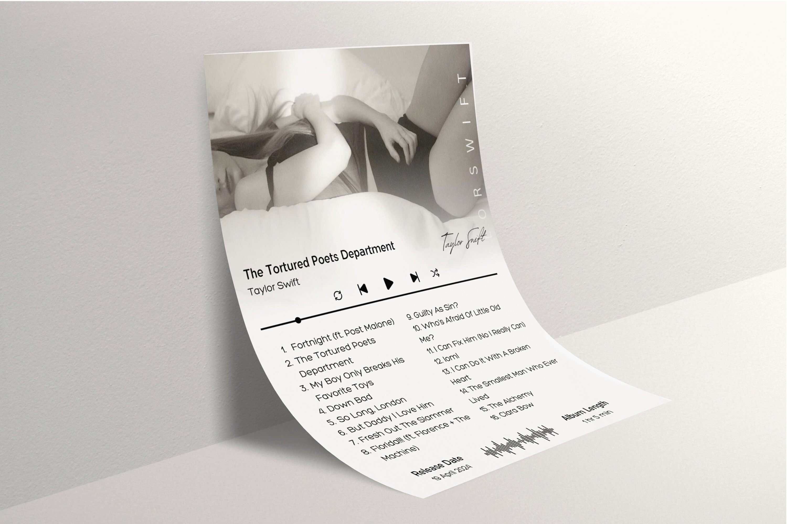 The Tortured Poets Department Poster, Digital Print, Swiftie Poster ...