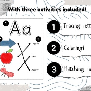 Alphabet for Kids, Tracing for Kids, Coloring Bundle, Matching Names ...