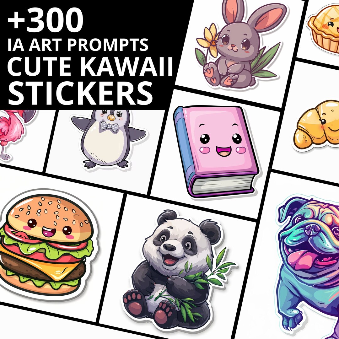 Midjourney Cute Kawaii Stickers Prompts, Prompts for Stickers, AI Art ...
