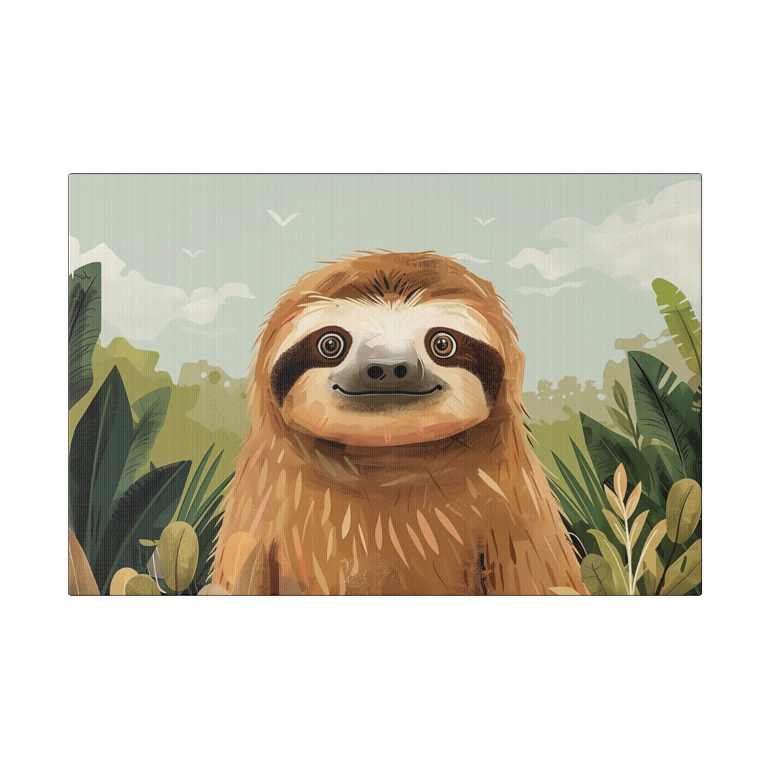 Sloth Wall Art Funny Home Decor Cute Office Decor Sloths Decor Bathroom ...