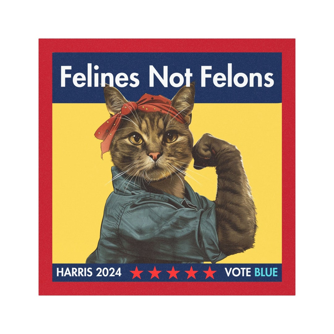 Felines Not Felons Car Magnet | Harris 2024 Magnet | Kamala Harris ...