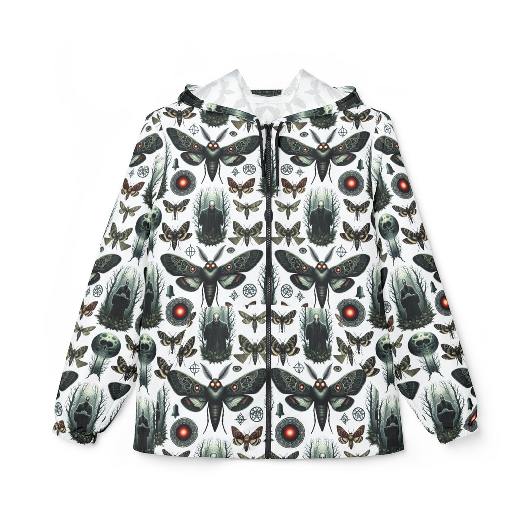 Mothman Windbreaker Jacket Mothman Clothes Cryptid Jacket Monster ...