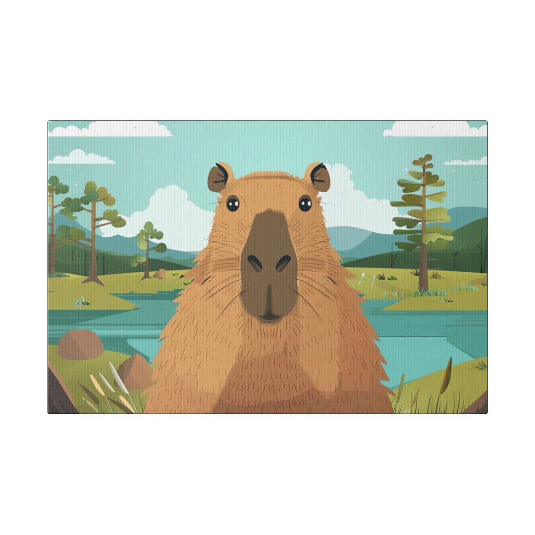 Capybara Wall Art Funny Home Decor Cute Office Decor Capybara Decor ...