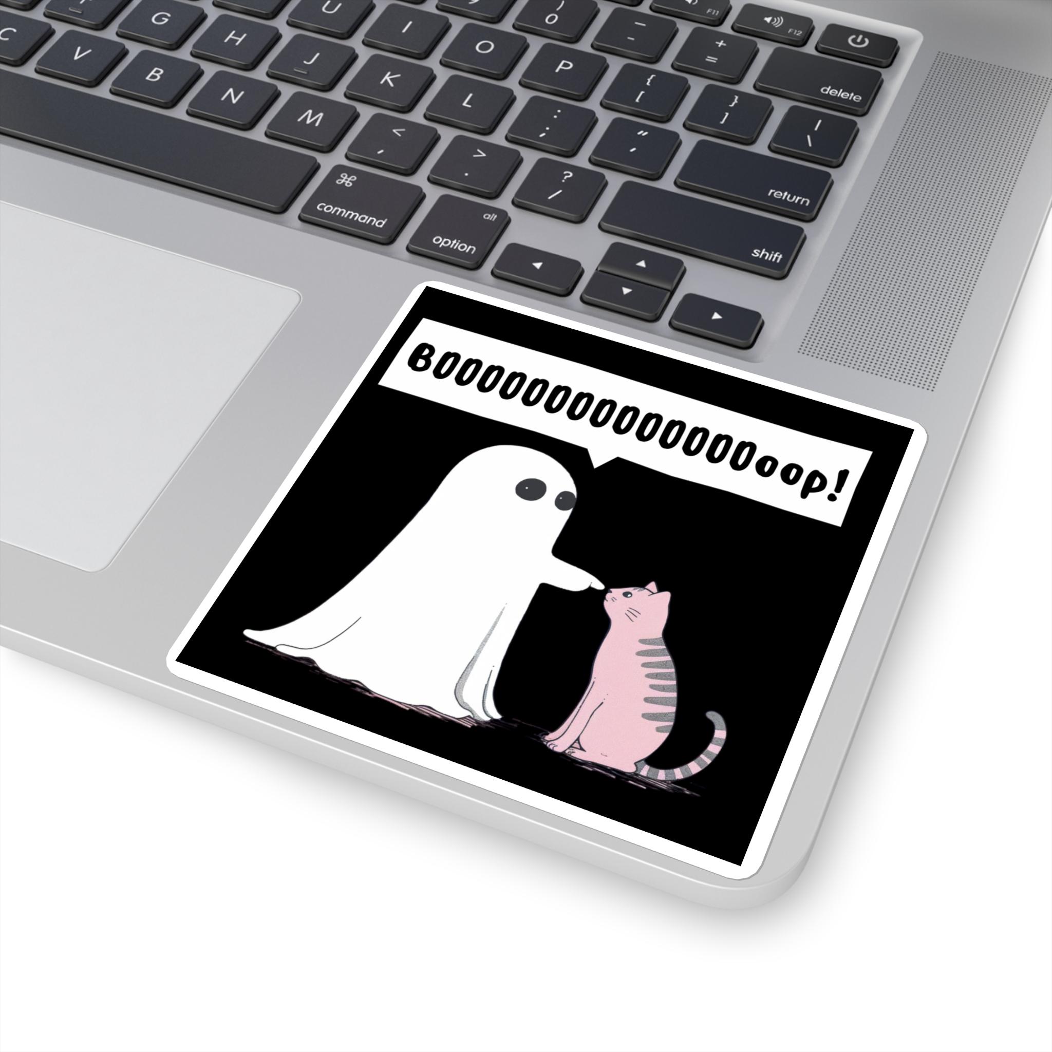 Ghost Booping Cat Stickers | Funny Halloween Sticker | Spooky Season ...