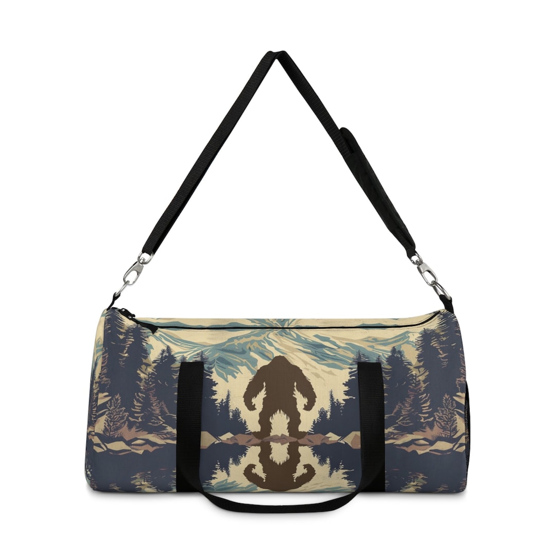 Retro Bigfoot Duffel Bag | Gym Bag | Cute Sasquatch Bag | Retro Travel ...