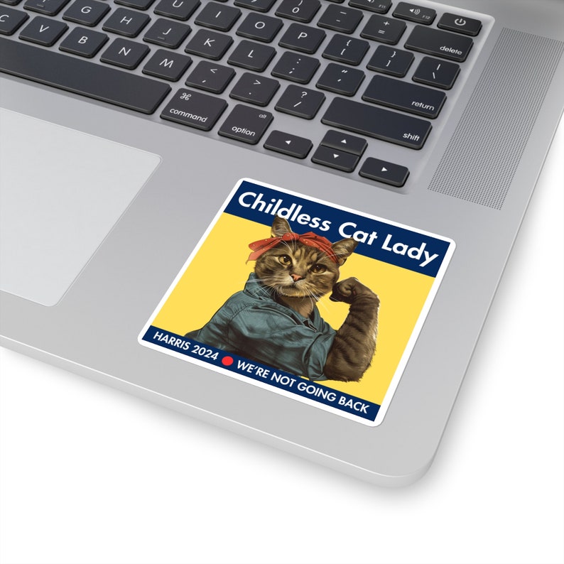 Childless Cat Lady Sticker | Kamala Harris 2024 | Funny Cat Sticker ...