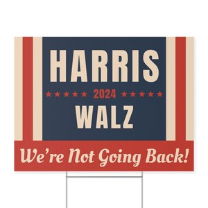 Harris/walz Yard Sign Harris 2024 Sign Kamala Harris Election Campaign ...