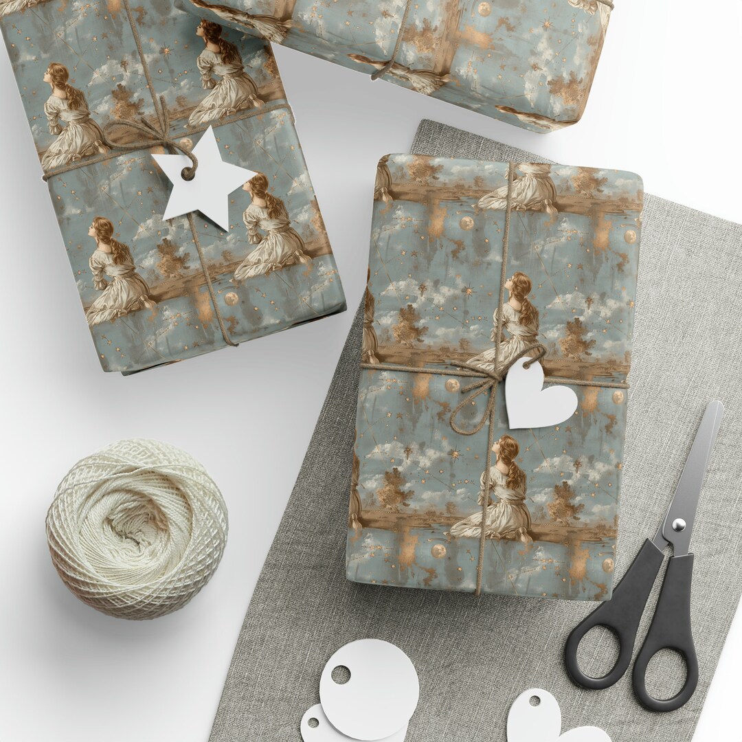 Virgo Zodiac Astrological Birthday Wrapping Paper | Cozy Astrology Gift ...