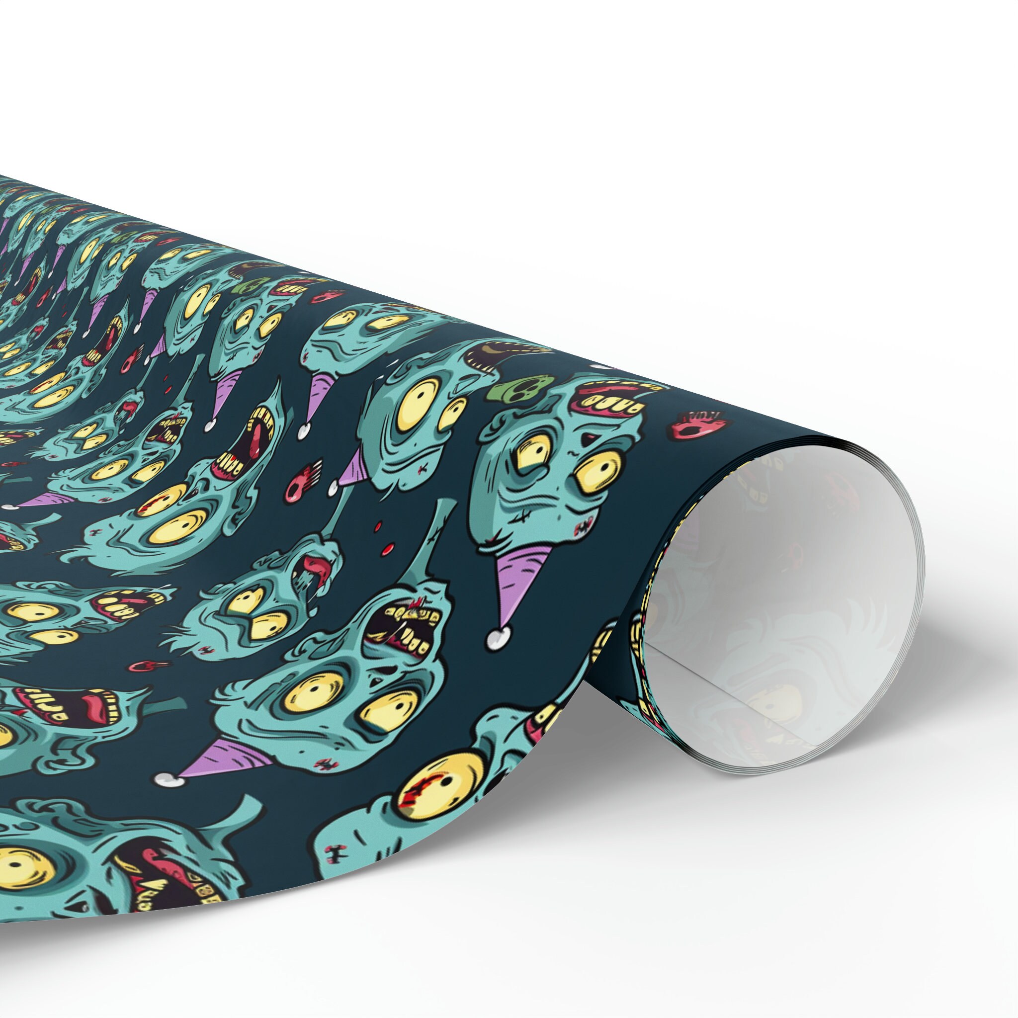 Zombie Head Birthday Wrapping Paper Funny Wrapping Paper Rude Wrapping ...