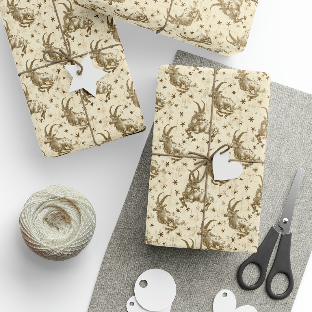 Capricorn Zodiac Wrapping Paper | Astrology | Cute Wrapping Paper ...