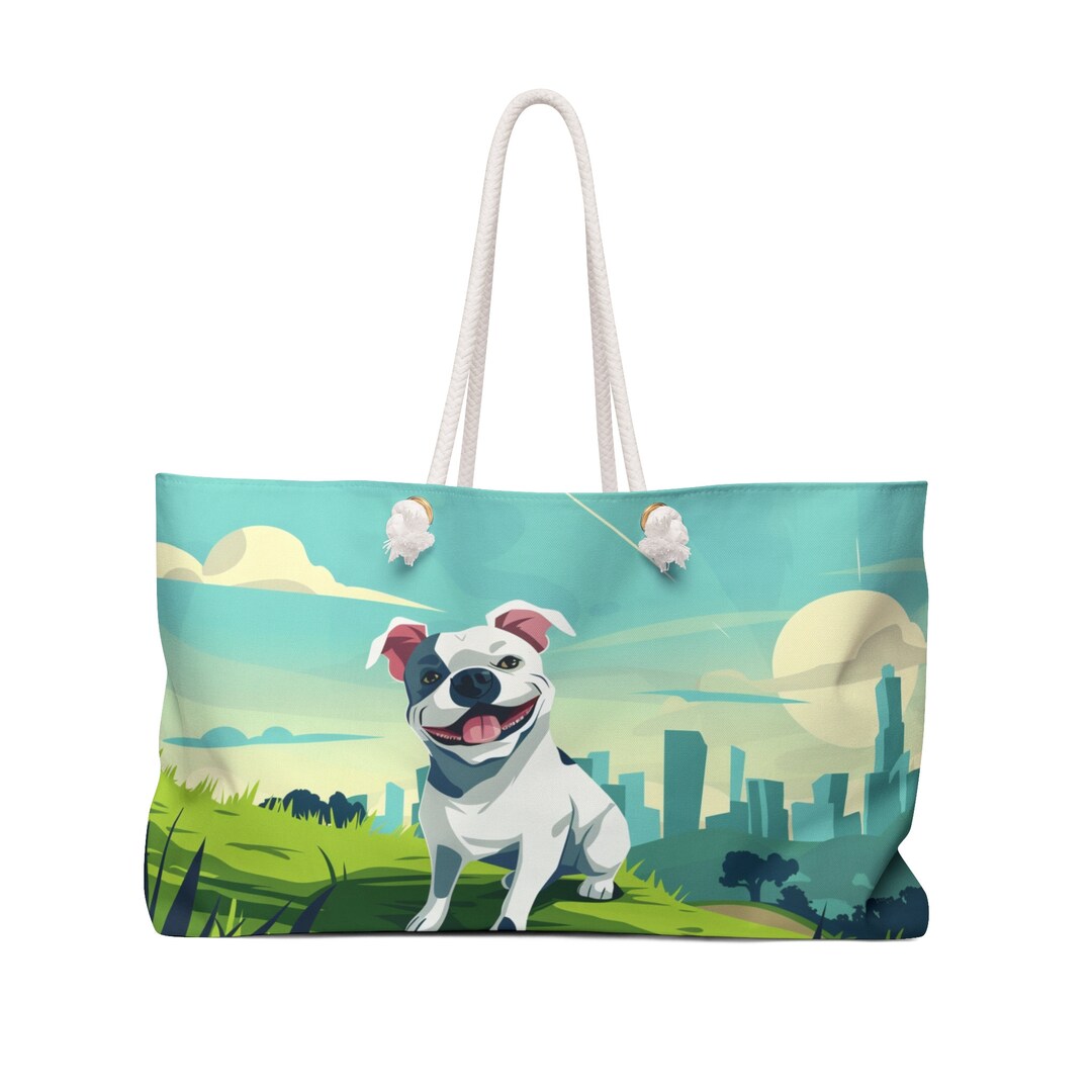 Adorable Pit Bull Weekender Bag | Weekender Bag Women | Dog Travel Bag ...