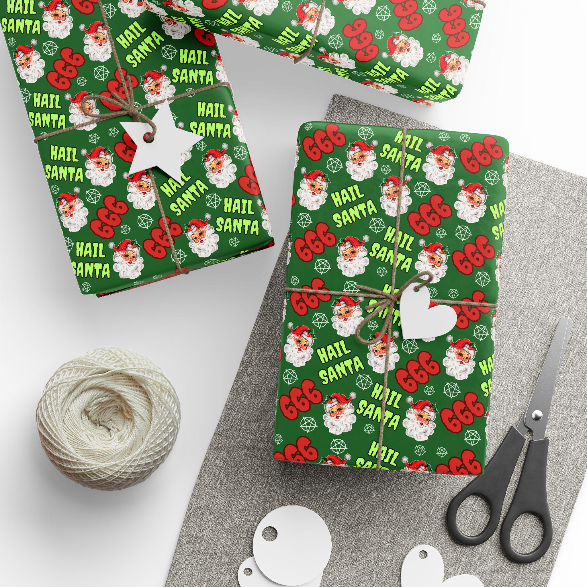Hail Santa Wrapping Paper Funny Christmas Wrapping Paper Rude Xmas ...