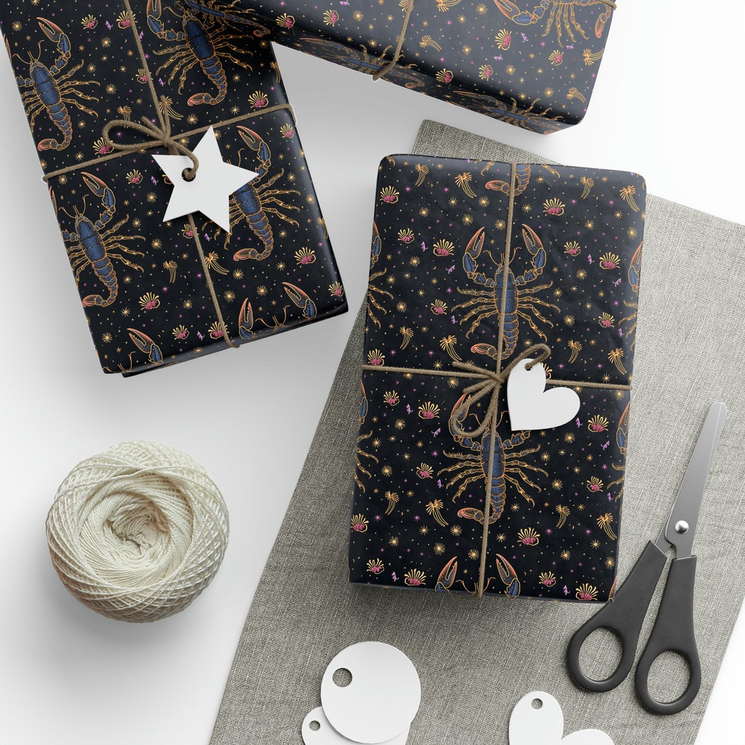 Scorpio Zodiac Wrapping Paper | Astrology | Cute Wrapping Paper | Boho ...