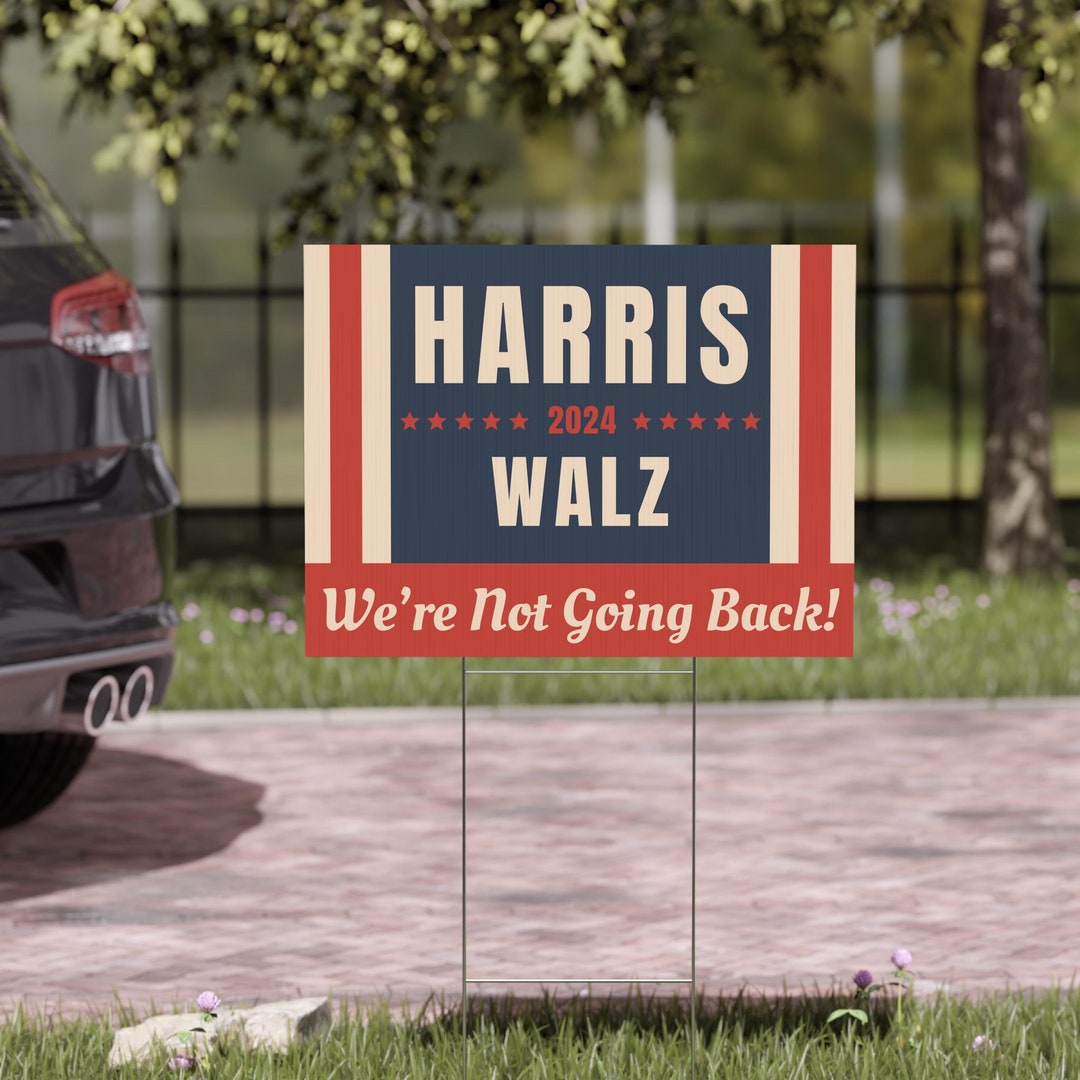 Harris/walz Yard Sign Harris 2024 Sign Kamala Harris Election Campaign ...