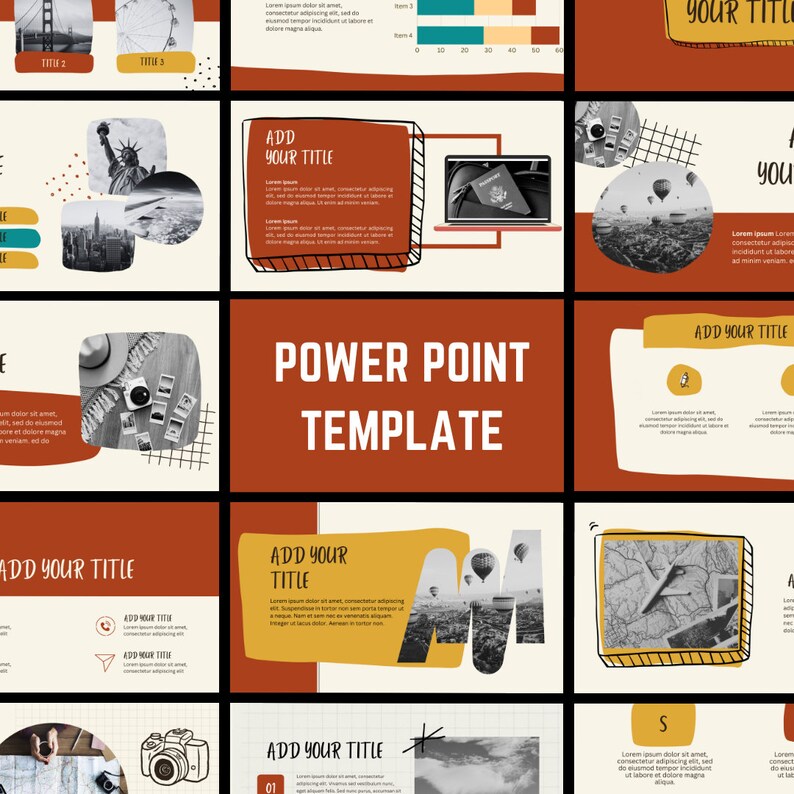 Retro Power Point Presentation Templates/slides - Etsy