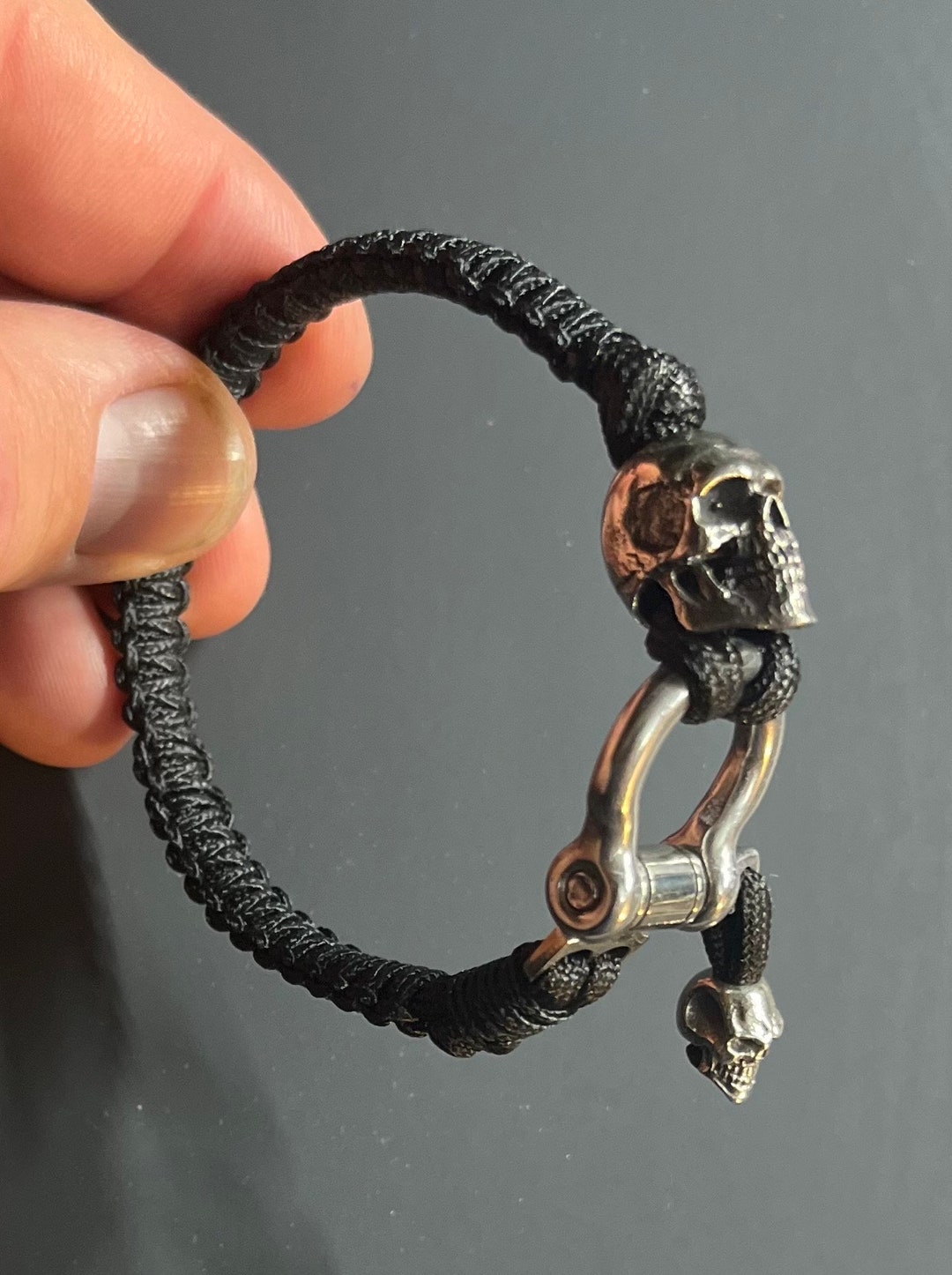 Skull of Silver EDC Bracelet - Etsy