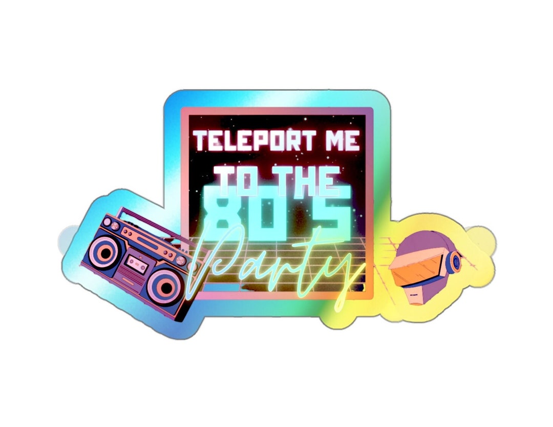 1980s Sticker Holographic Retro Sticker Die Cut Nostalgic Sticker Decal ...